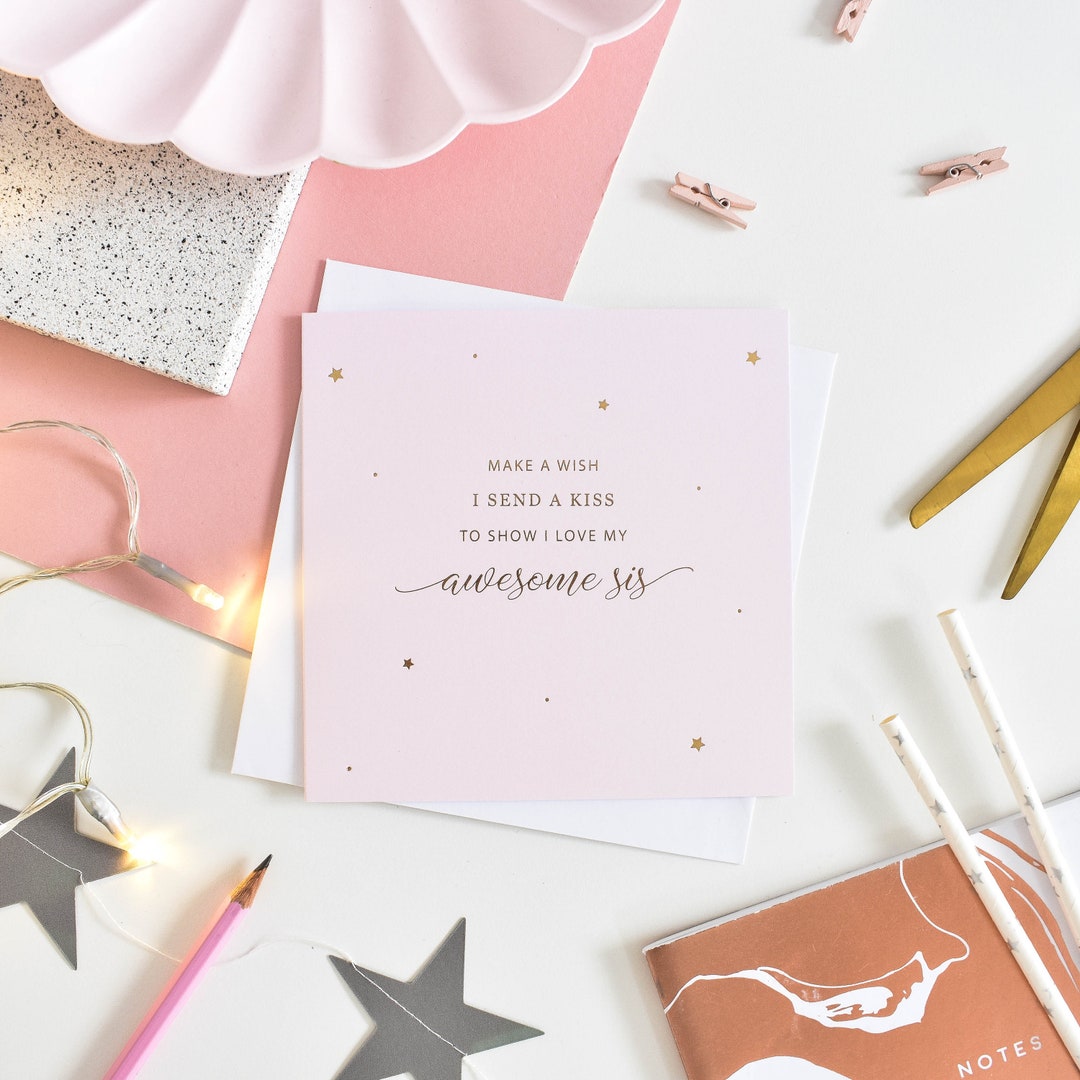 Sister Birthday Card, Sister Card, Birthday Card, Awesome Sis Card, Big ...