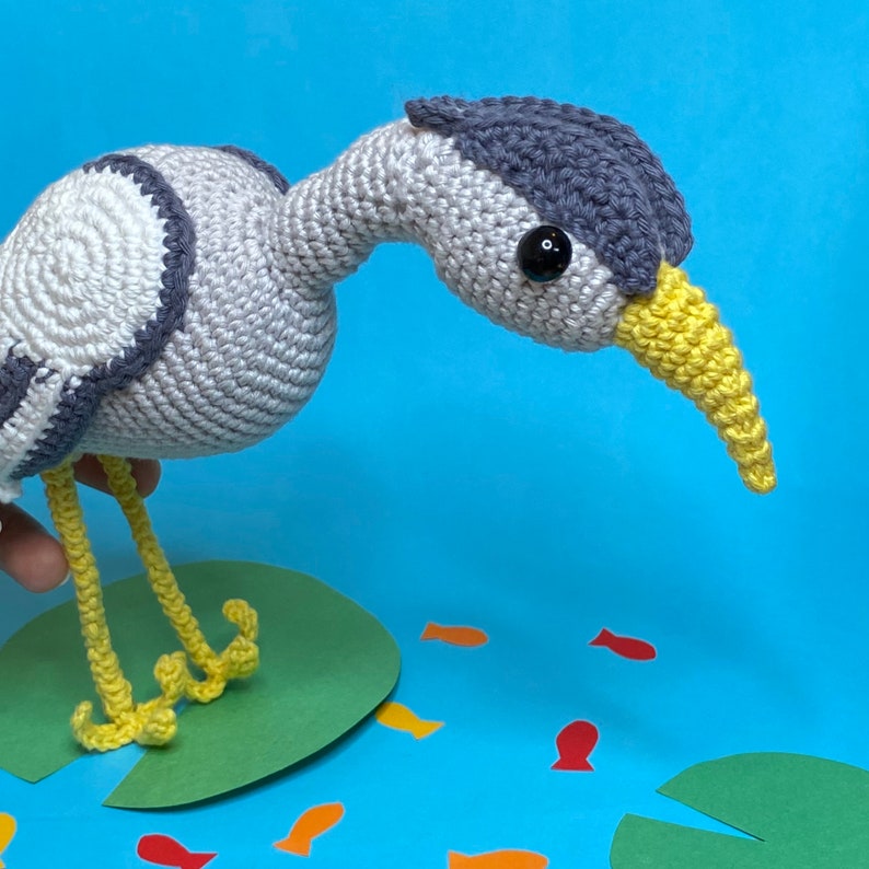 PATTERN, Hermes the Heron, Amigurumi Plush Crochet Pattern in PDF ...