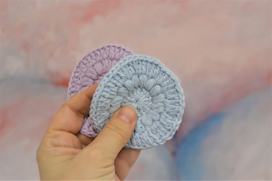 Set of 3 Crochet Face Scrubbies | Crochet Make up Remover Pads Set of 3 ...