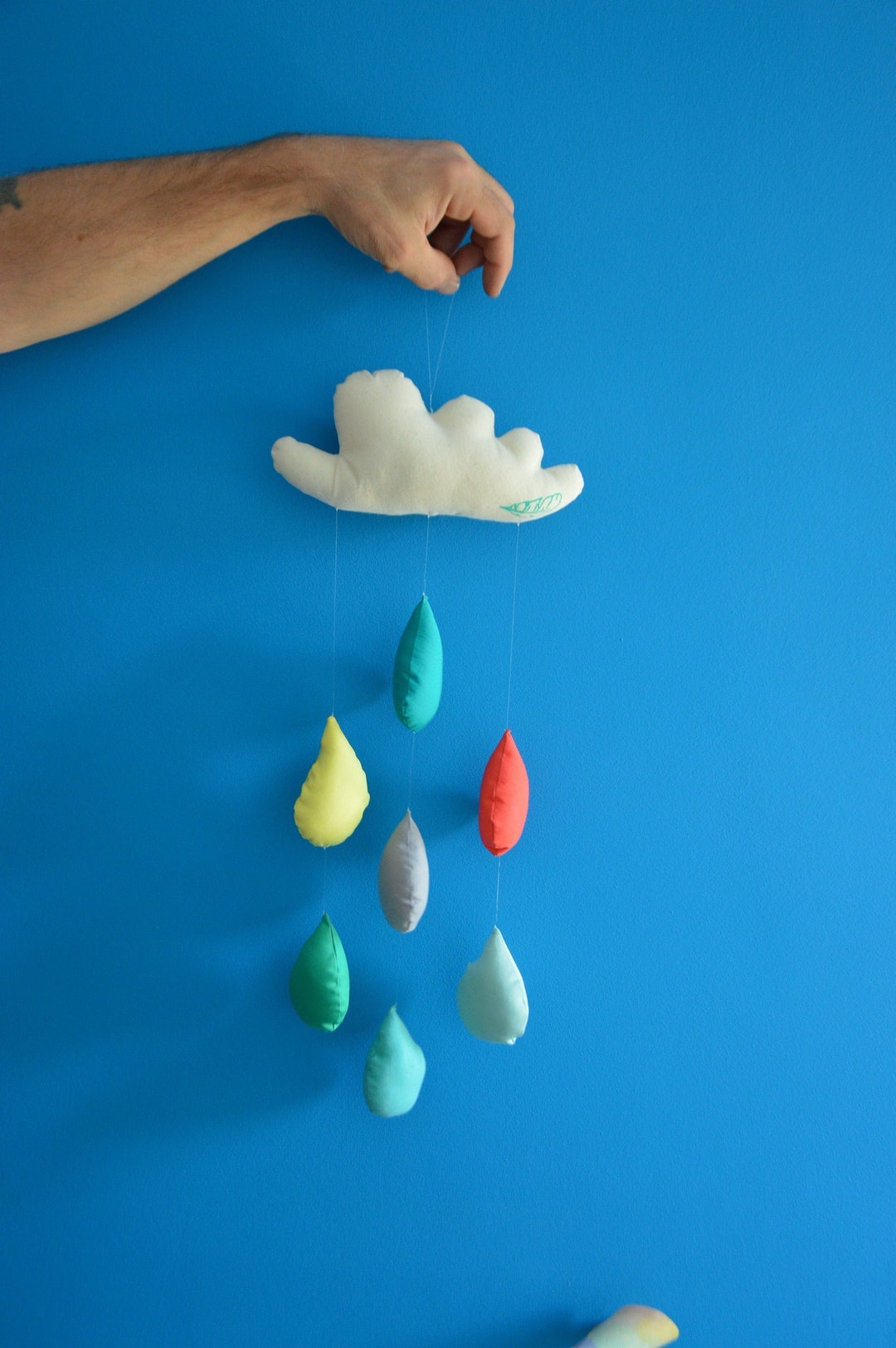Mobile Baby Neutral, Rainbow Nursery Decor, Mobile Clouds, Rainbow ...