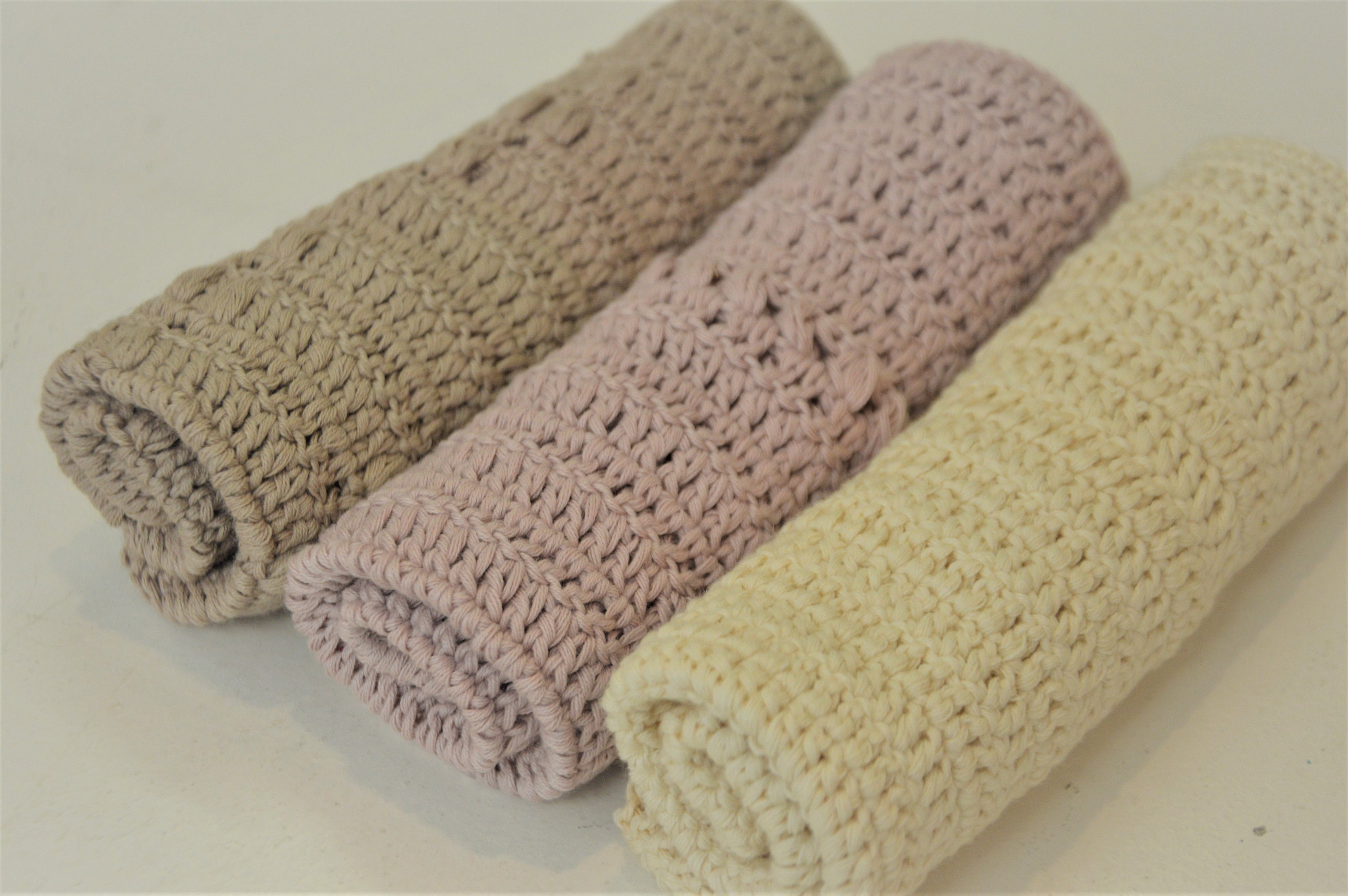 Cotton Crochet Towel Crochet Dishcloth textured Crochet Hand and Face ...