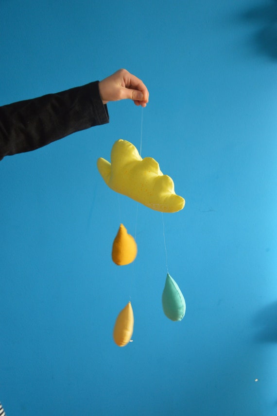 Cloud Baby Mobile Yellow Baby Mobile Nursery Room Decor - Etsy