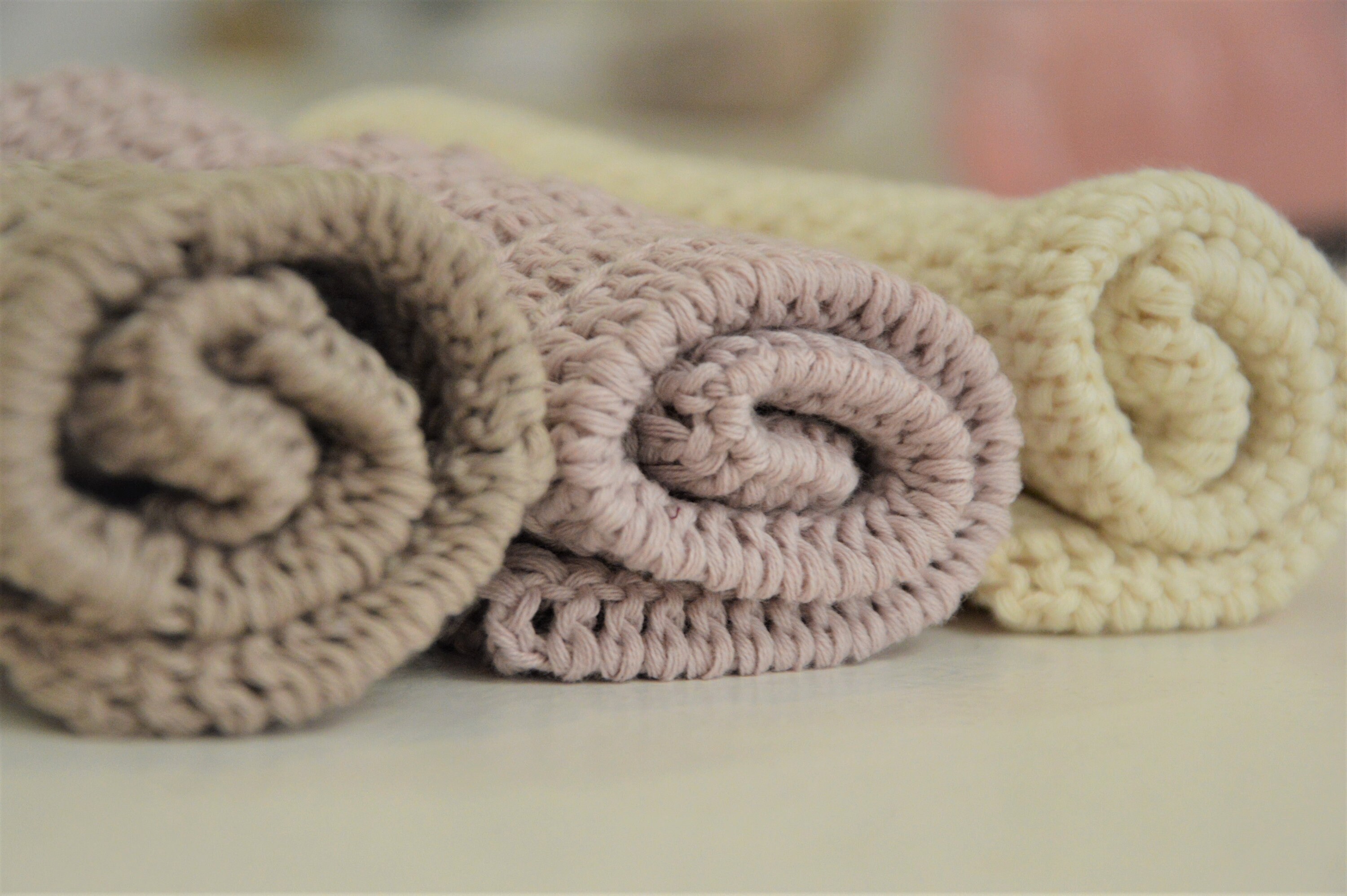 Cotton Crochet Towel Crochet Dishcloth textured Crochet Hand and Face ...