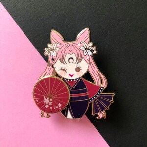 Kokeshi Wicked Spinner Enamel Pin - Etsy