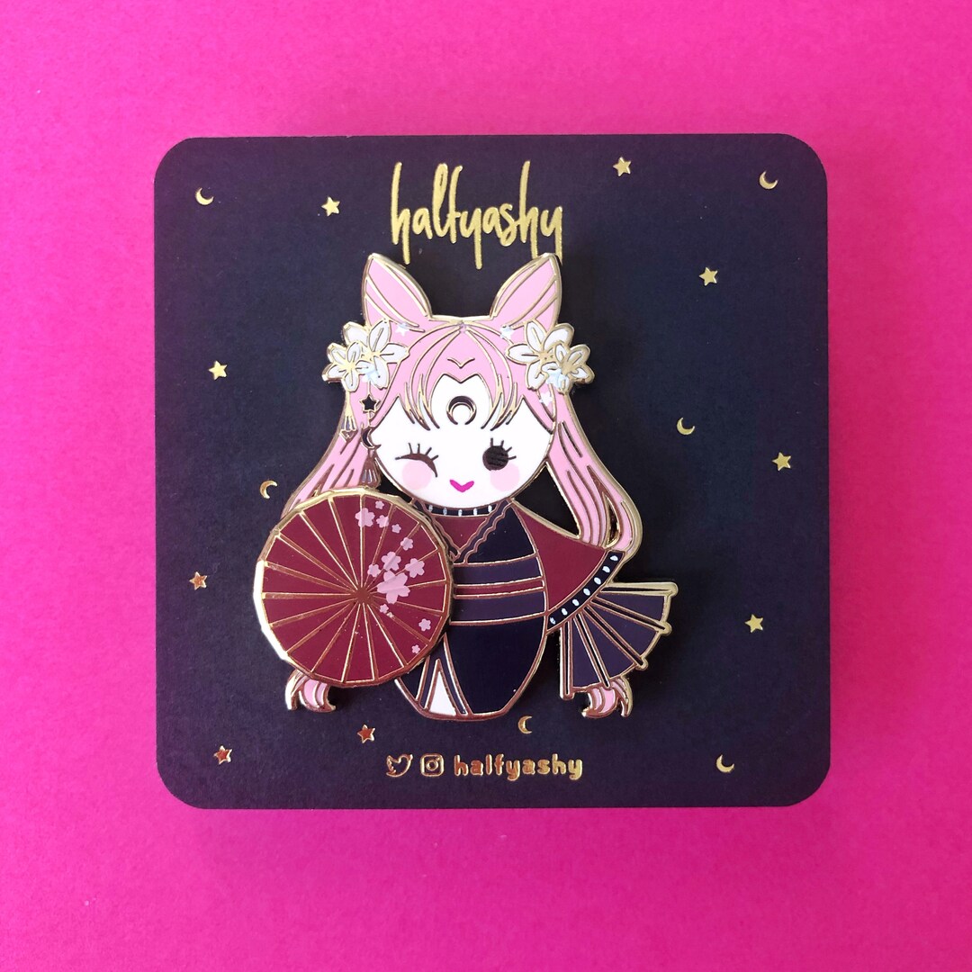 Kokeshi Wicked Spinner Enamel Pin - Etsy