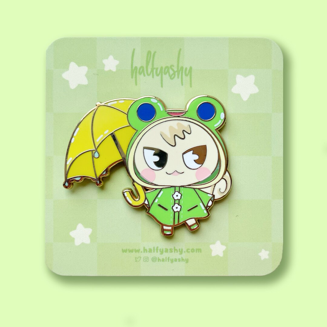 Frog Raincoat ACNH Sassy Squirrel Islander Marshal Enamel Pin - Etsy