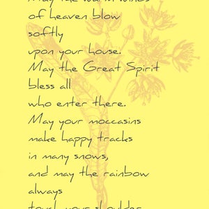 Cherokee Blessing, Native American Decor, Cherokee Print, Native ...