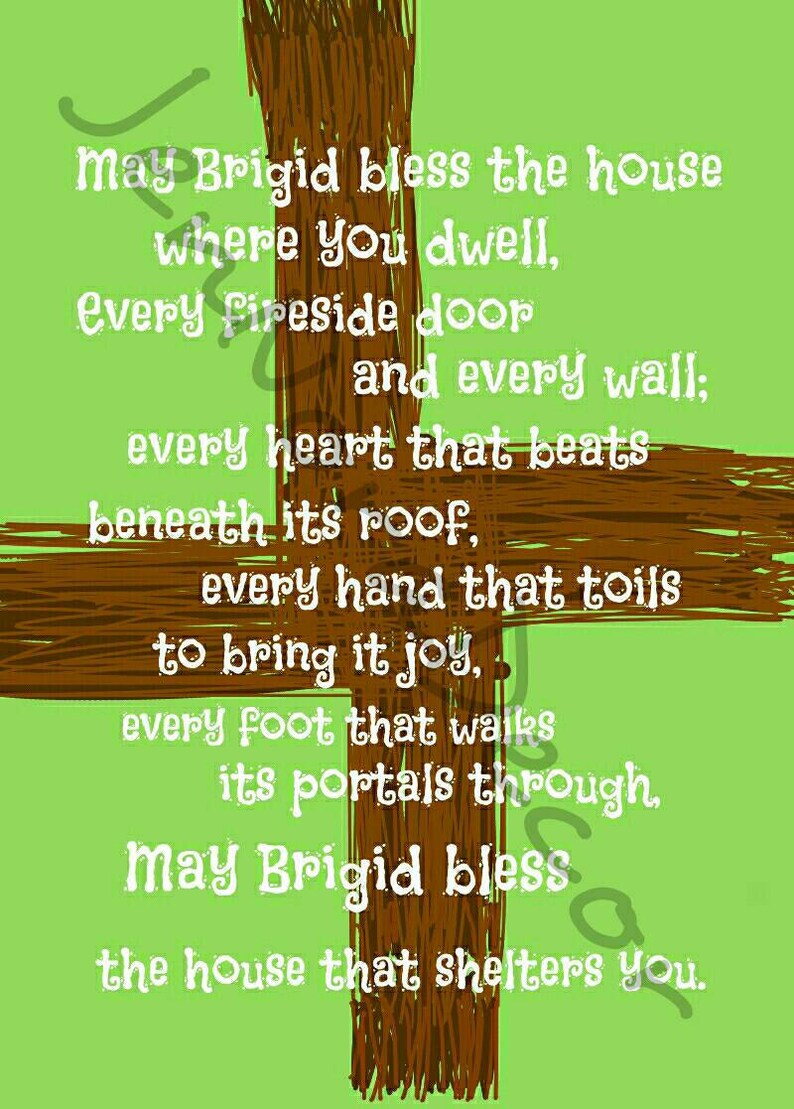 Irish Blessing Print, St Brigid Cross, Goddess Brigid Print, St Brigid ...