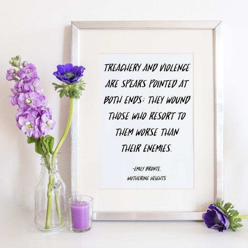 Emily Bronte Quote Wuthering Heights Quote Book Quotes - Etsy