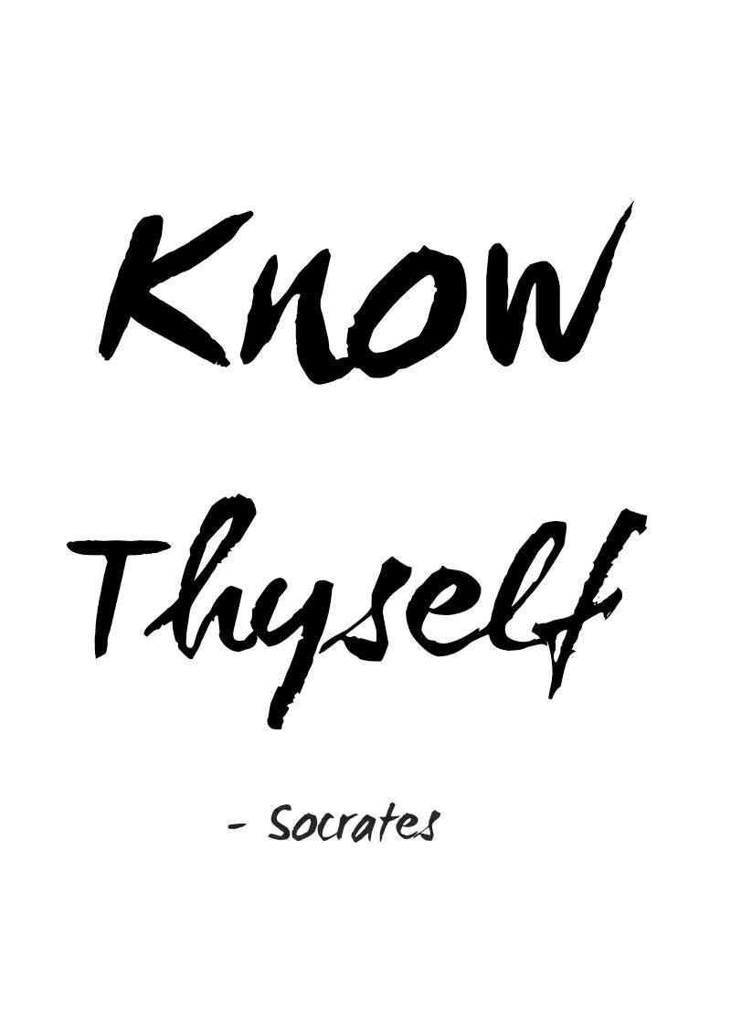 Socrates Quote, Know Thyself, Philosopher, Inspirational Quote Print ...