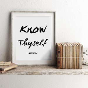 Know Thyself PNG, Know Thyself SVG, Quote Printable File, Printable ...