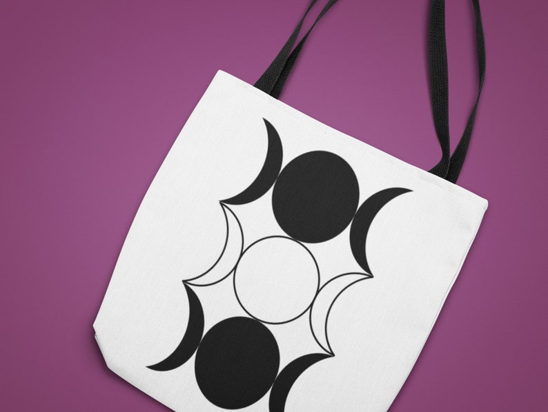 Triple Moon Tote Bag, Witchy Gift, Moon Goddess, Maiden Mother Crone ...