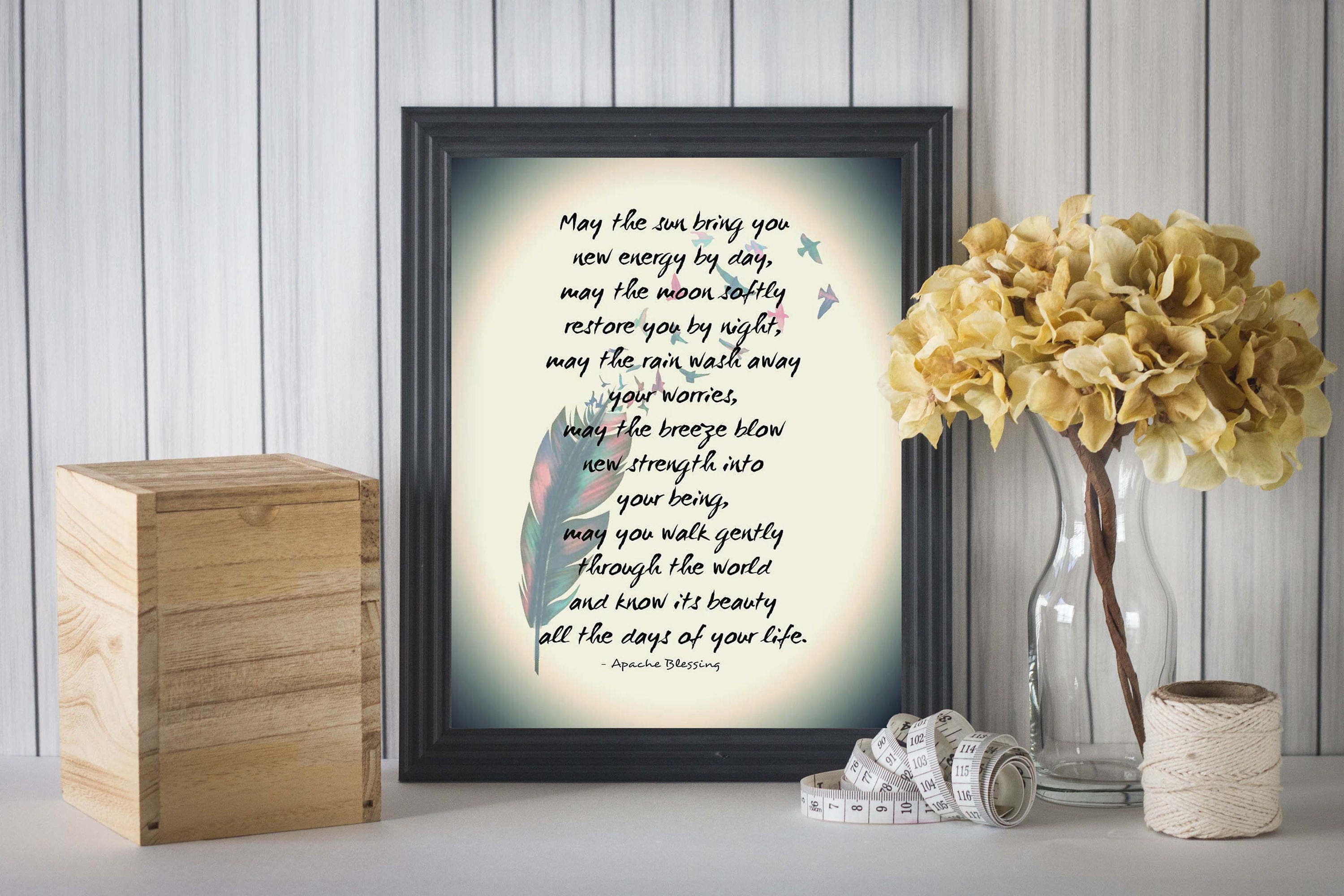 Apache Blessing, Native American Decor, First Peoples Blessing, Native ...