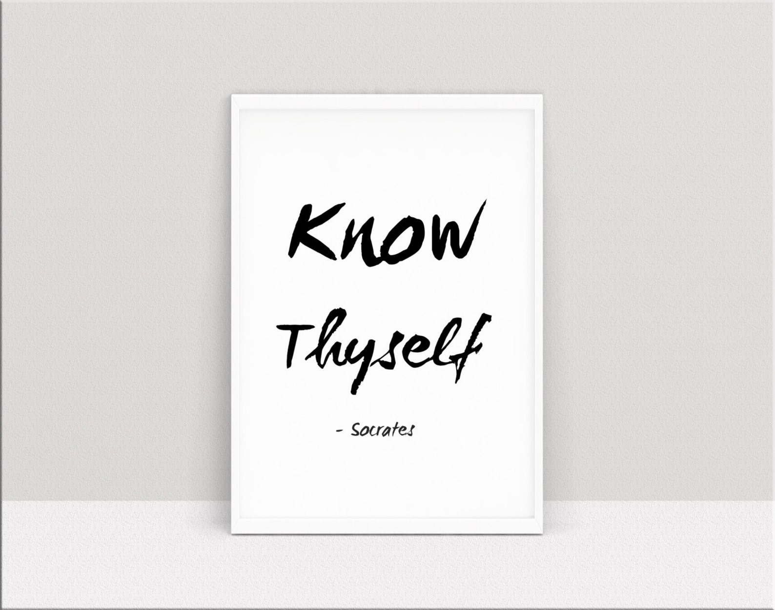 Socrates Quote, Know Thyself, Philosopher, Inspirational Quote Print ...