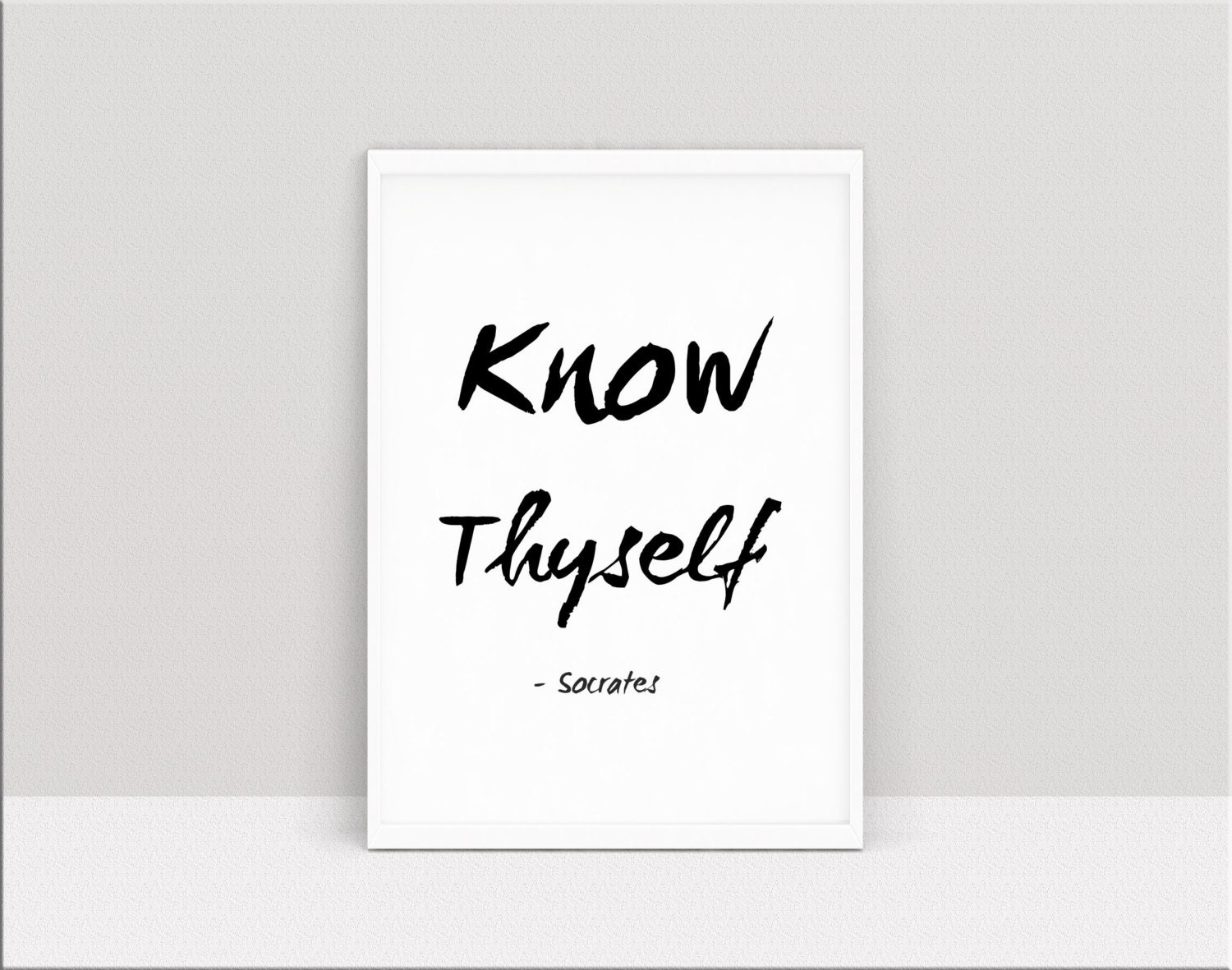 Socrates Quote, Know Thyself, Philosopher, Inspirational Quote Print ...