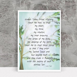 Lakota Prayer, Native American Decor, Native American Prayer, Lakota ...