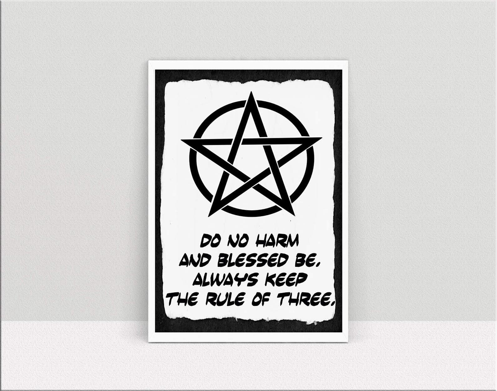 Buy Do No Harm Print Pentacle Decor Wiccan Rede Blessed Be Online in India - Etsy