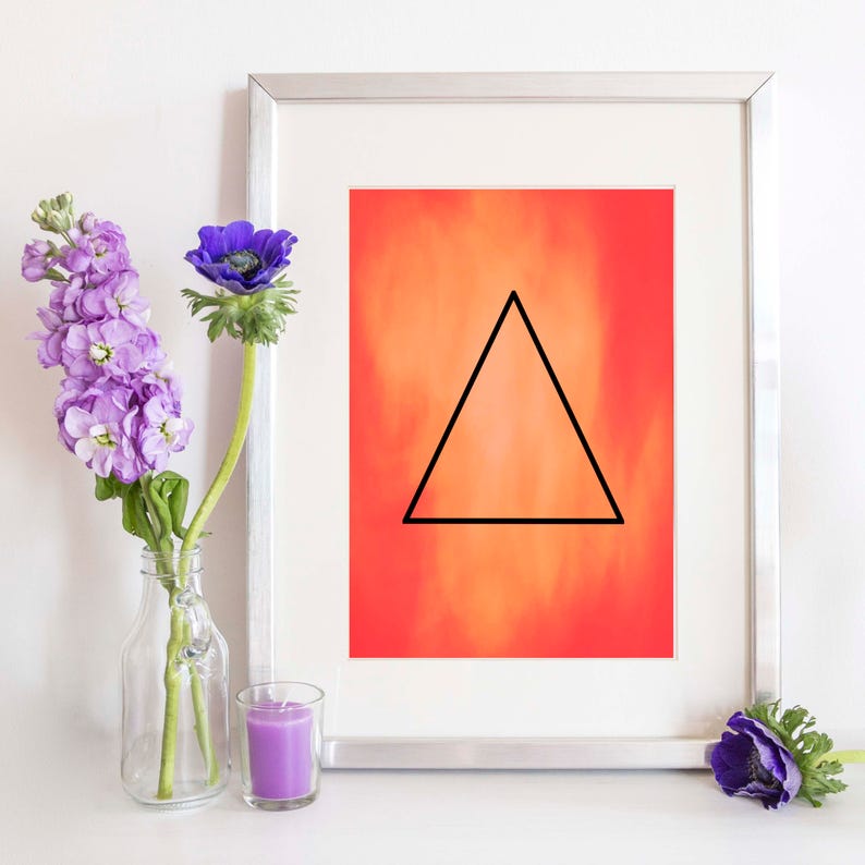 Fire Magic Print, Fire Element, Elemental Magic, Fire Sign Zodiac ...