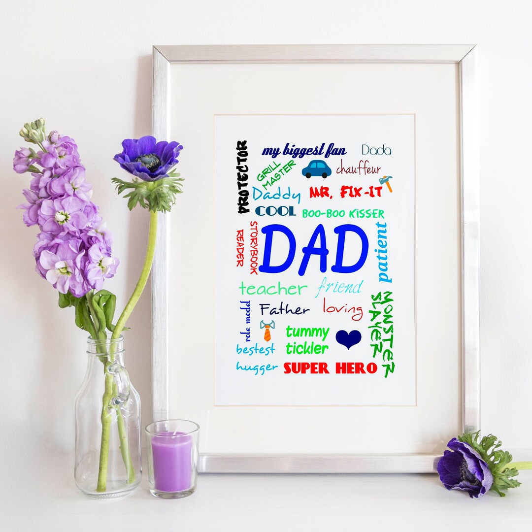 Printable Dad Art, Father's Day Gift, Dad Definition Print, Father ...