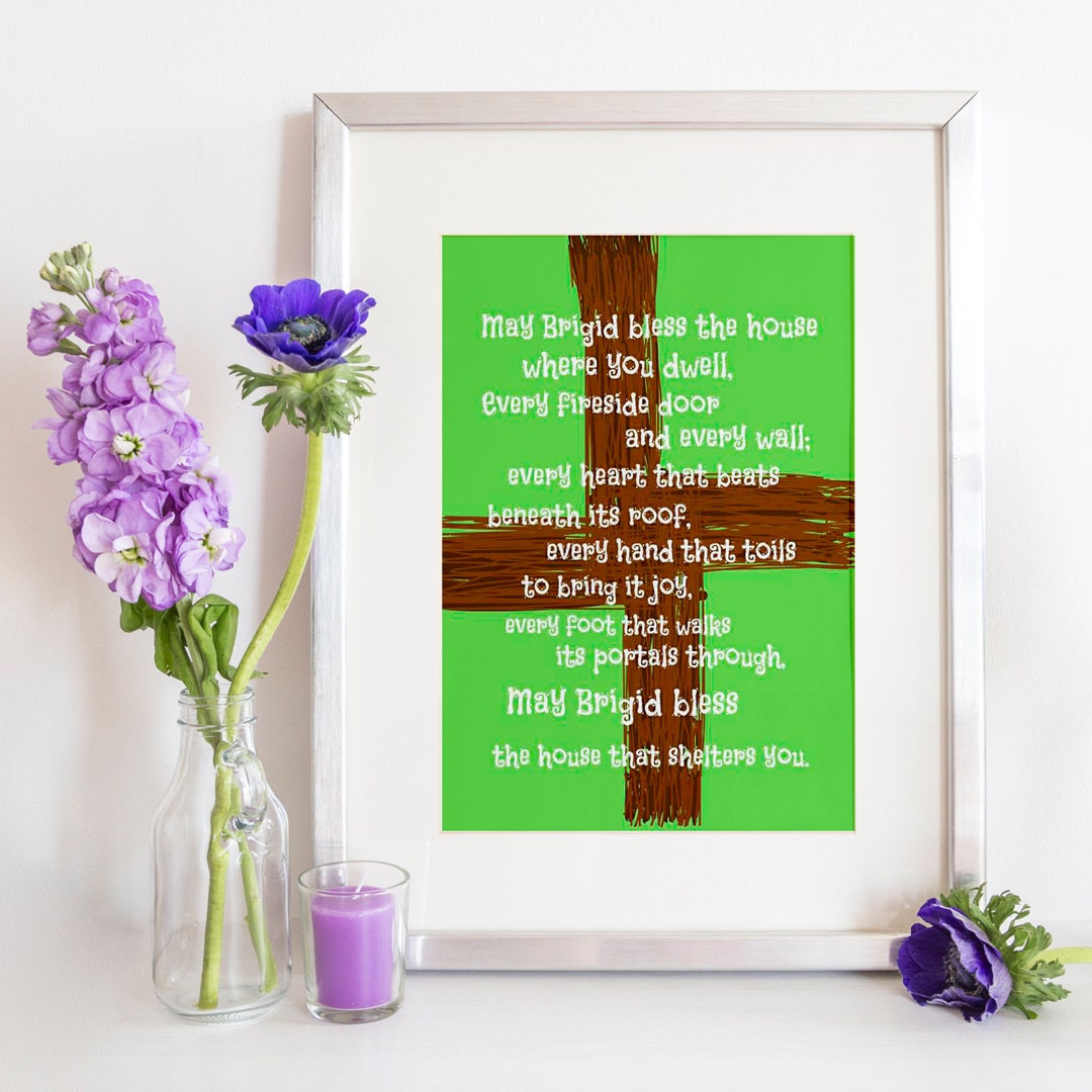 Irish Blessing Print, St Brigid Cross, Goddess Brigid Print, St Brigid ...