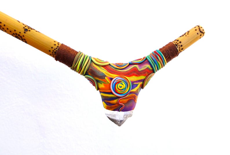 Beautiful Large Rainbow Tepi Pipe for Amazonian Rapé Shamanic - Etsy UK