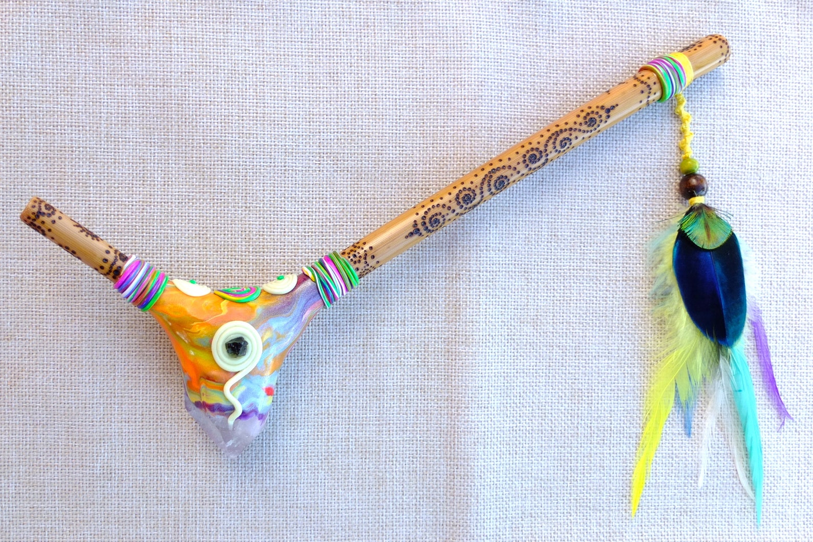 Beautiful Ceremonial Tepi Pipe for Rapé Shamanic Snuff | Etsy