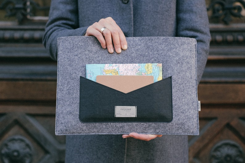 Personalized Sleeve Laptop, Sustainable Laptop Sleeve, Black Laptop ...