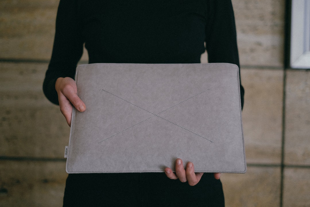 Gray Laptop Sleeve, Eco Friendly Laptop Case, Sustainable Laptop Sleeve ...