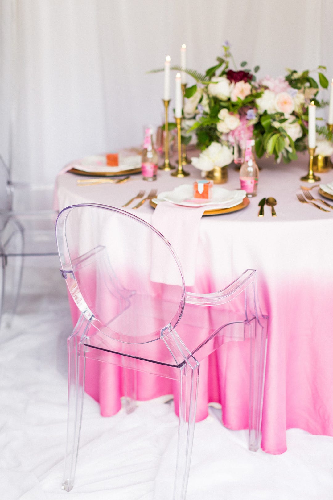 Pink Ombre Tablecloth - Pink Linen - Pink Party - Pink Ombre - Pink ...