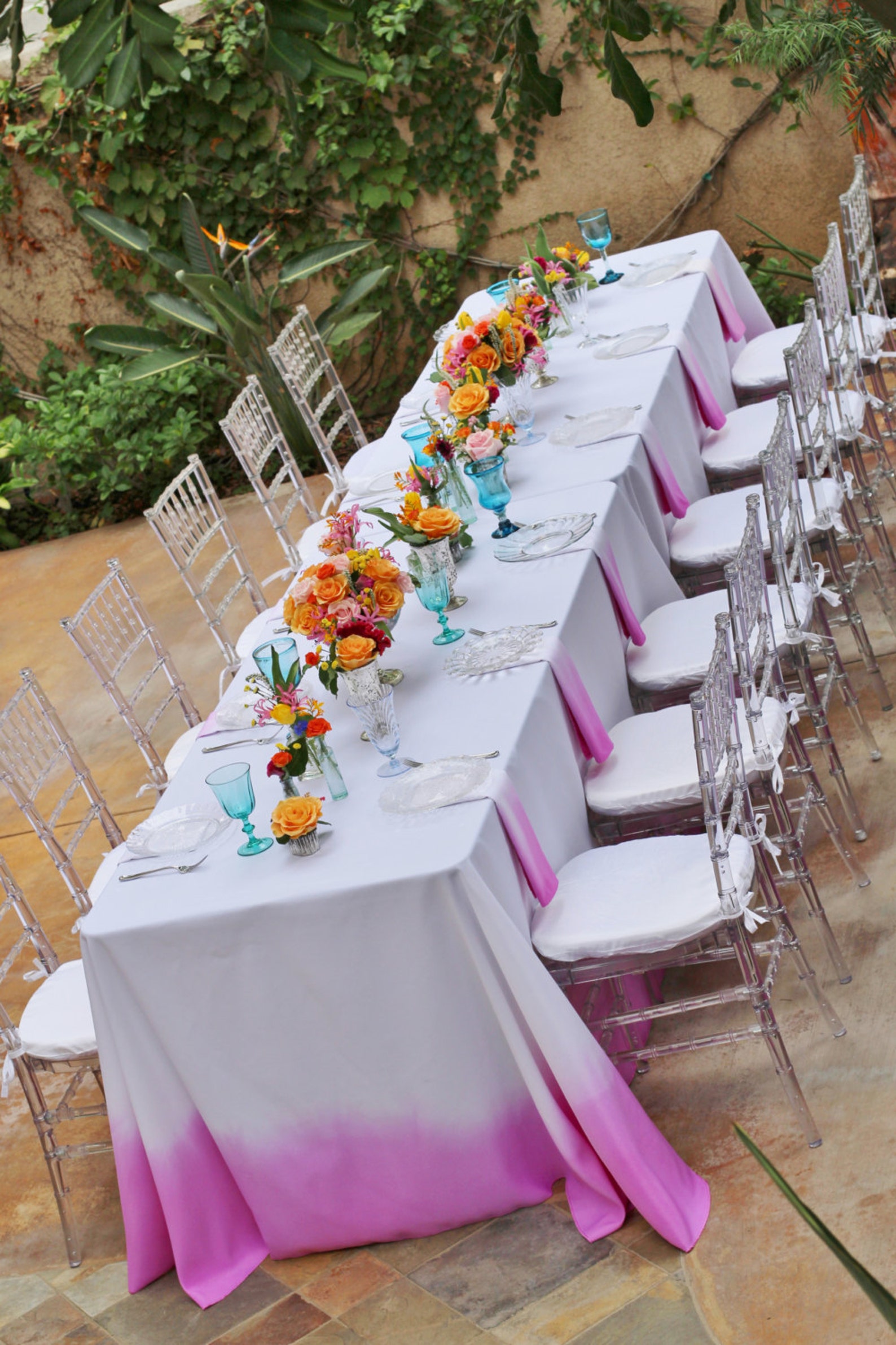 Purple Ombre Linen - Ultra Violet Table - Purple Tablecloth - Purple ...