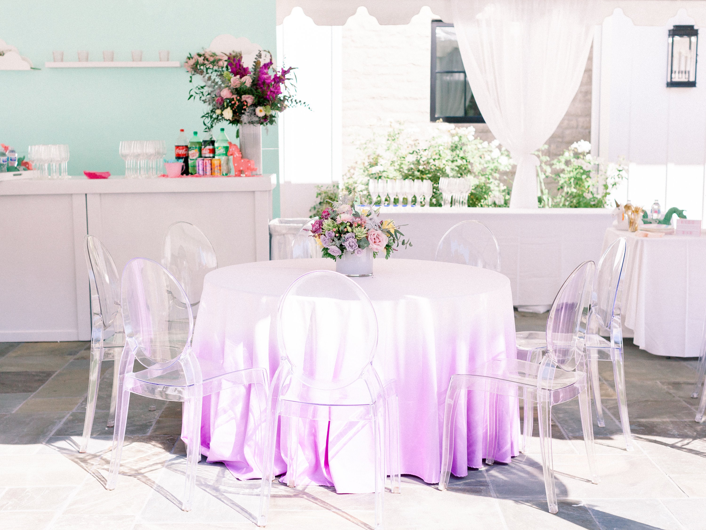 Pink & Purple Ombre Tablecloth – Pastel Party Linen - Etsy