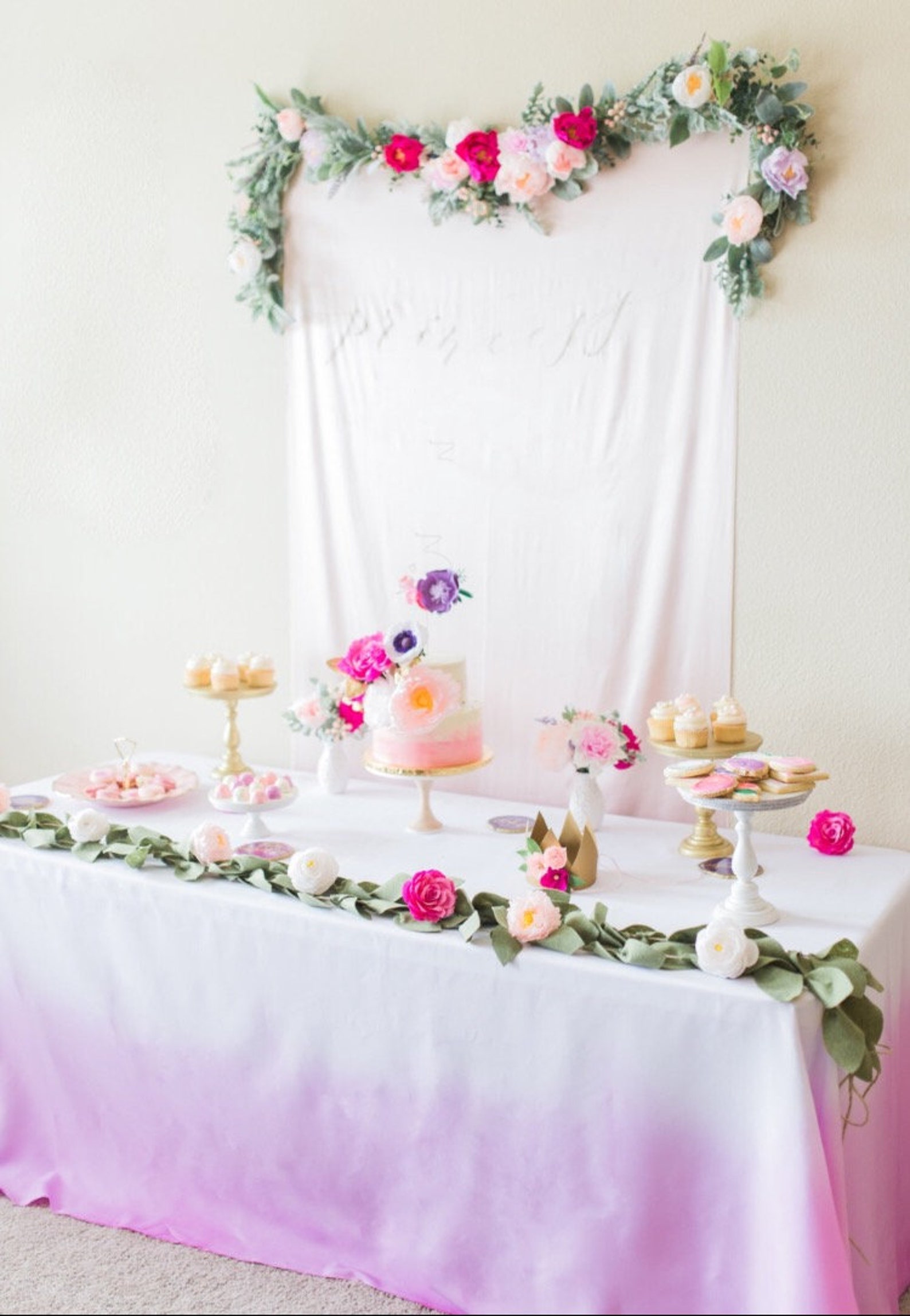 Purple Ombre Tablecloth – Linen Violet Table Cover - Etsy