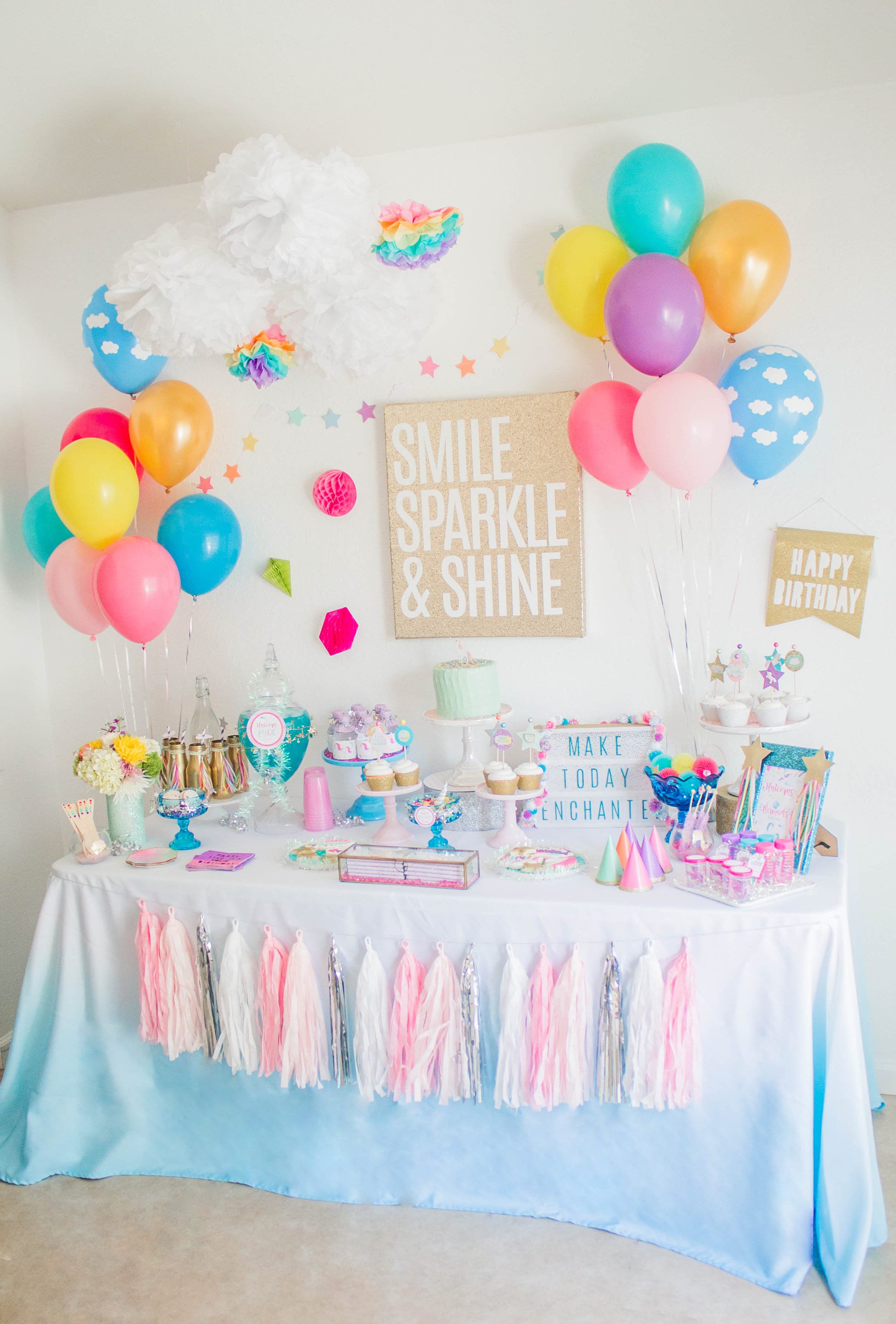 Pink Tablecloth pink Party Trolls Birthday Pink ombre | Etsy