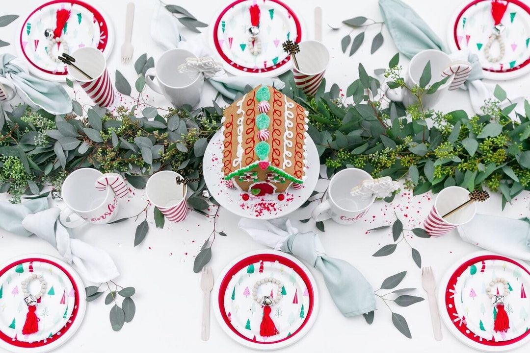 Peppermint Party Napkins Ombre Napkins Peppermint Decoration Green ...