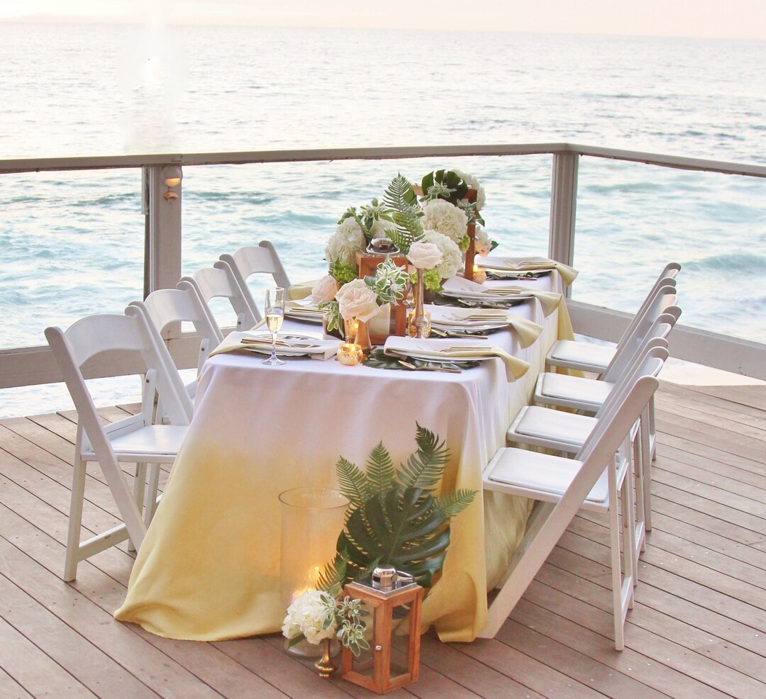 Gold Ombre Tablecloth - Gold Tablecloth - Sunset Decoration - Sunset ...
