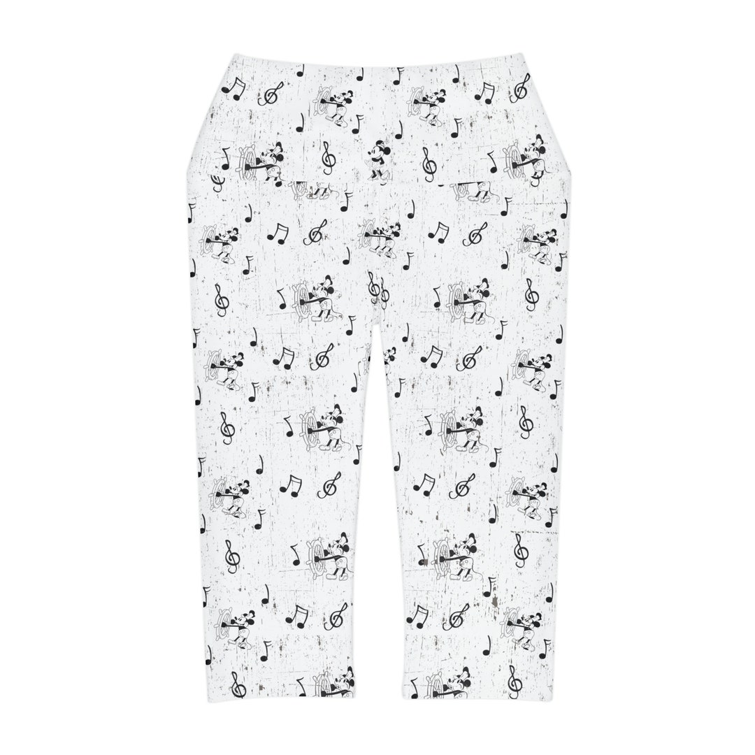 Original Mickey Mouse Yoga Capri Leggings - Etsy