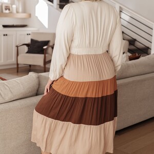 Boho Maxi Dress Spice of Life Color Block Midi Dress - Etsy