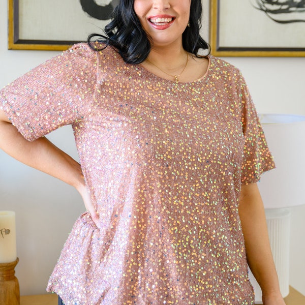 Gold Sequin Top - Etsy