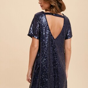 Sequin Dress, Taylor Swifty Sequin Dress in Midnight Blue, Sparkle ...