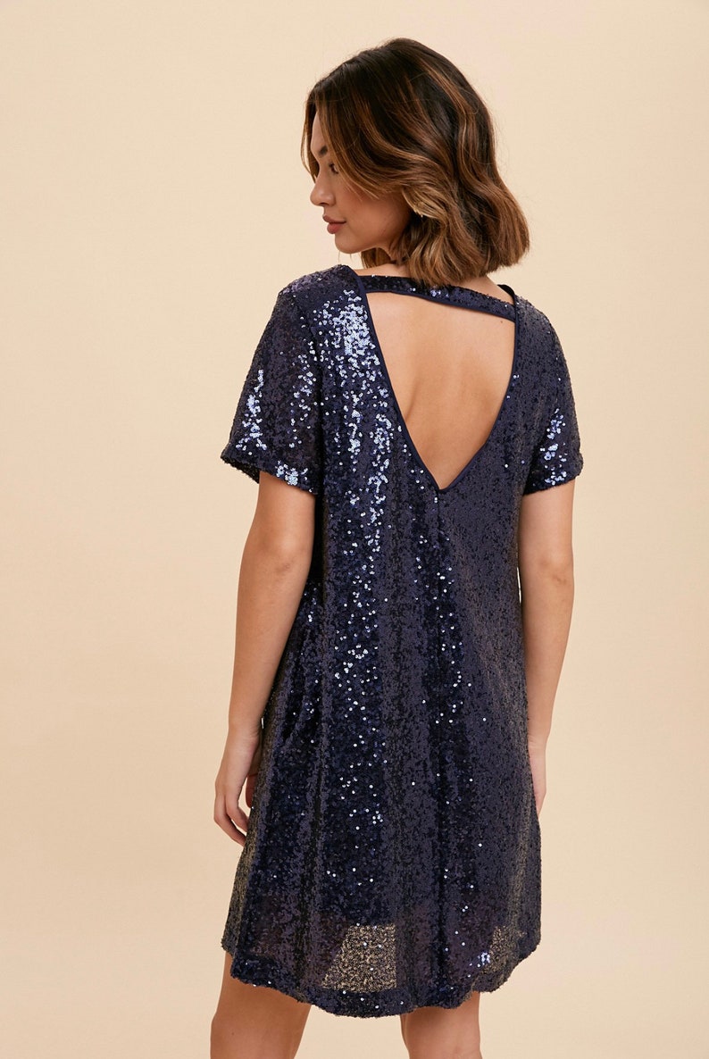 Sequin Dress, Taylor Swifty Sequin Dress in Midnight Blue, Sparkle ...