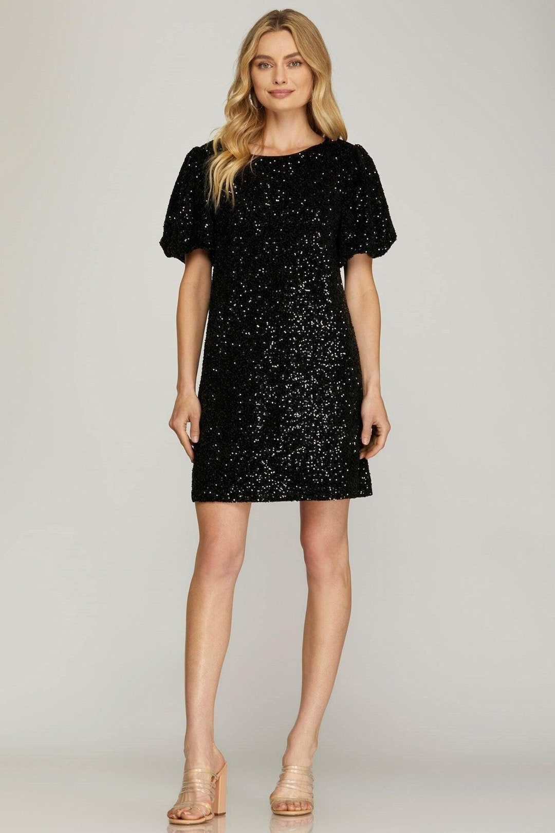 Sequin Shirt Dress in Midnight, Taylor Swifty Sequin Dress in Midnight ...