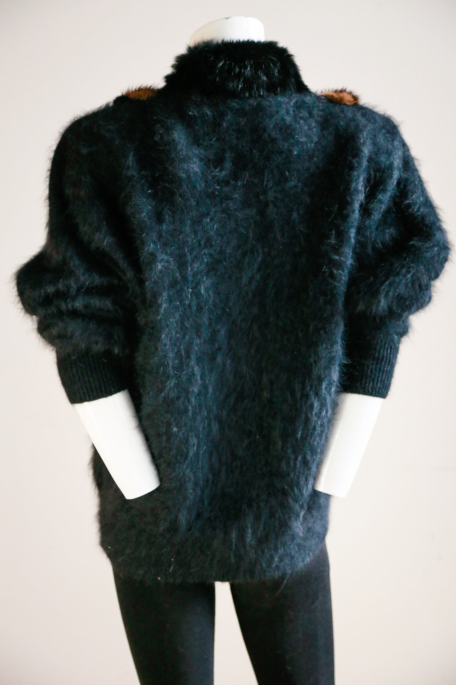 Angora Fur Sweater Coat Wool Angora Rabbit Fur Sweater | Etsy