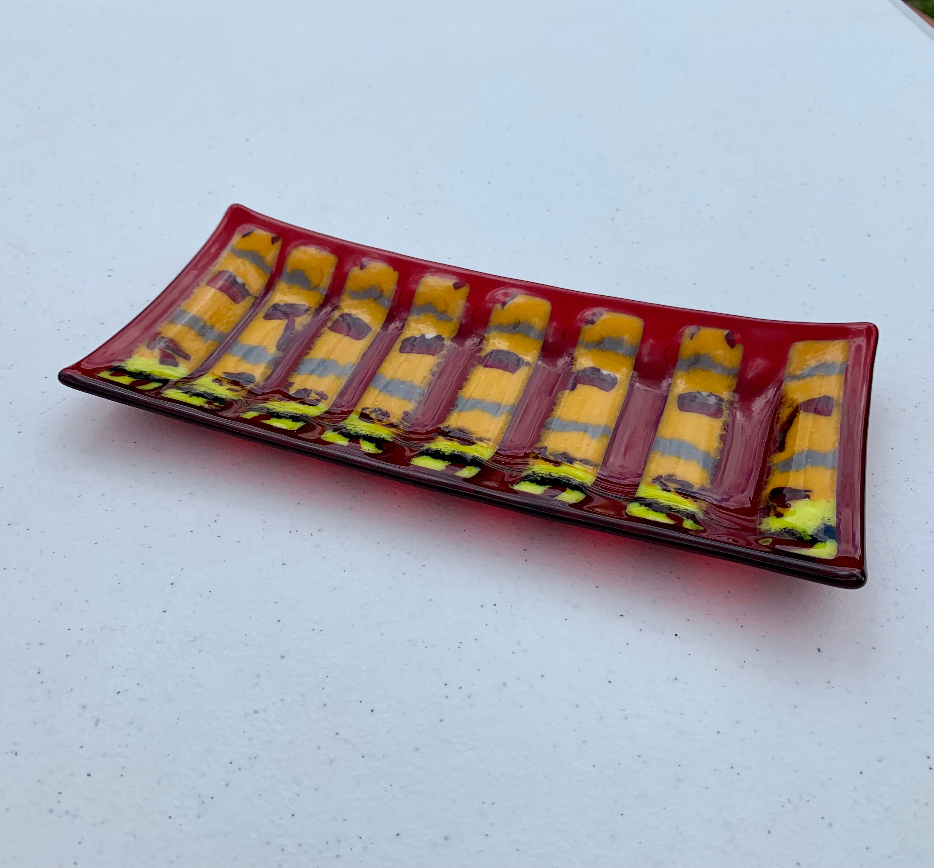 Fused Glass Dish for Spoon Rest or Trinkets - Etsy