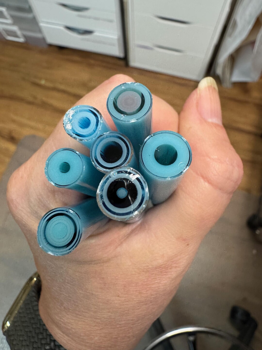 Turquoise & White Murrini Cane - Bullseye Fused Glass (1oz) - Etsy
