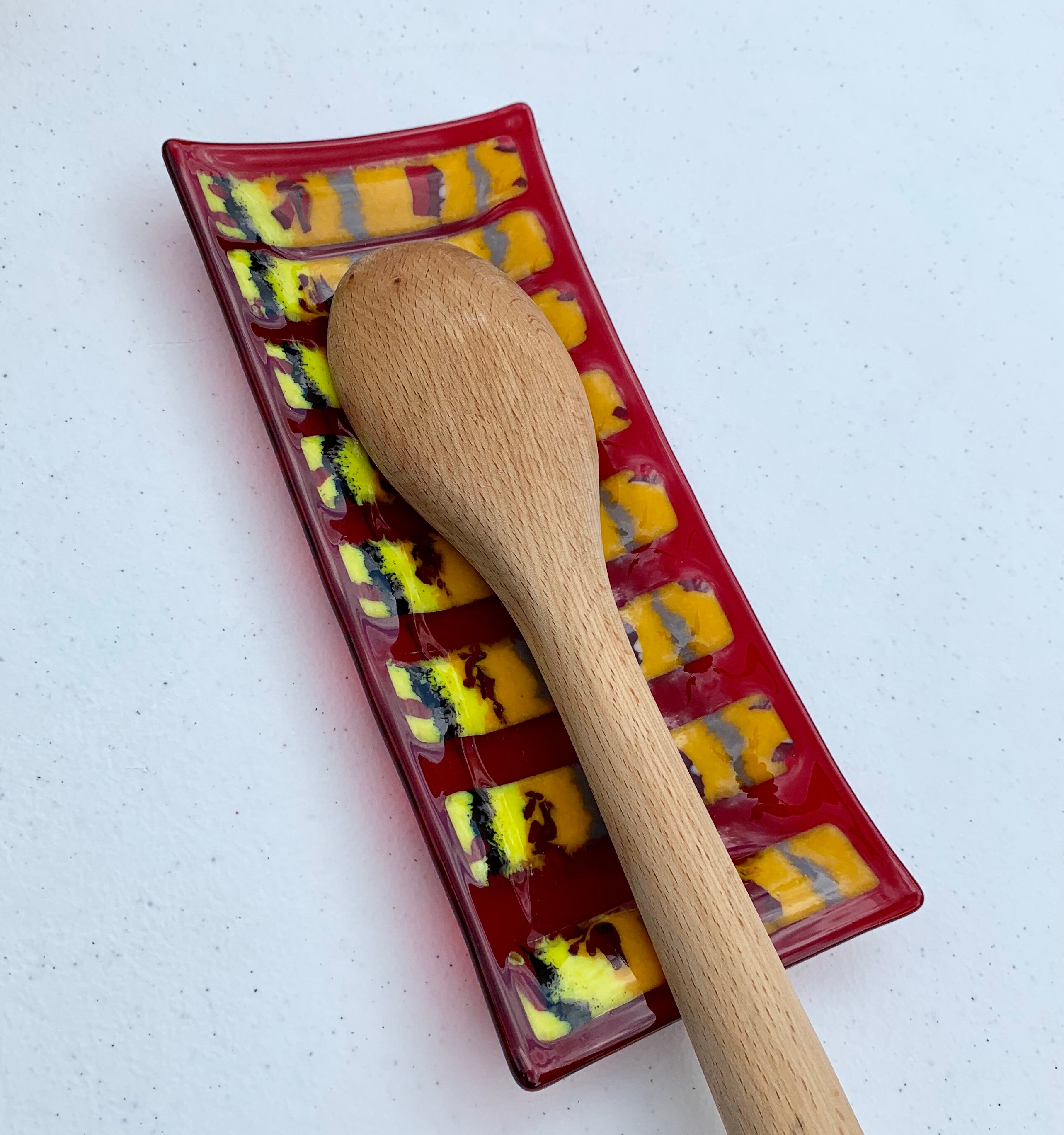 Fused Glass Dish for Spoon Rest or Trinkets - Etsy