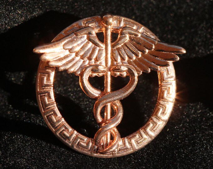 Lapel Pin, Symbol for Medicine, Rose Gold Plated, Nurses, Doctors ...