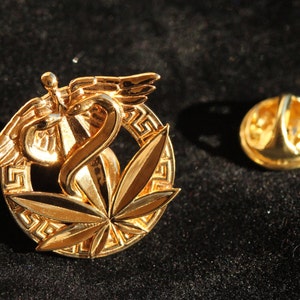 Medical Marijuana Pin, Caduceus Symbol, Winged Snake Staff, Ancient ...