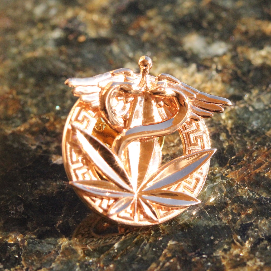 Medical Marijuana Pin, Caduceus Symbol, Winged Snake Staff, Ancient ...
