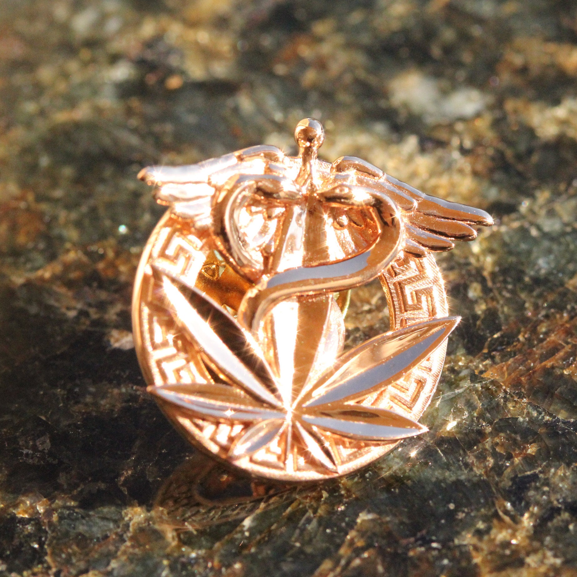 Medical Marijuana Pin, Caduceus Symbol, Winged Snake Staff, Ancient ...