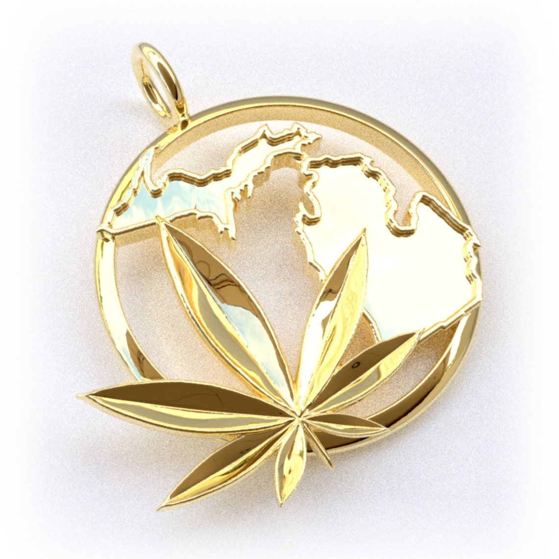Michigan Weed Pendant, Medical Marijuana, Legalize Marijuana, Michigan ...